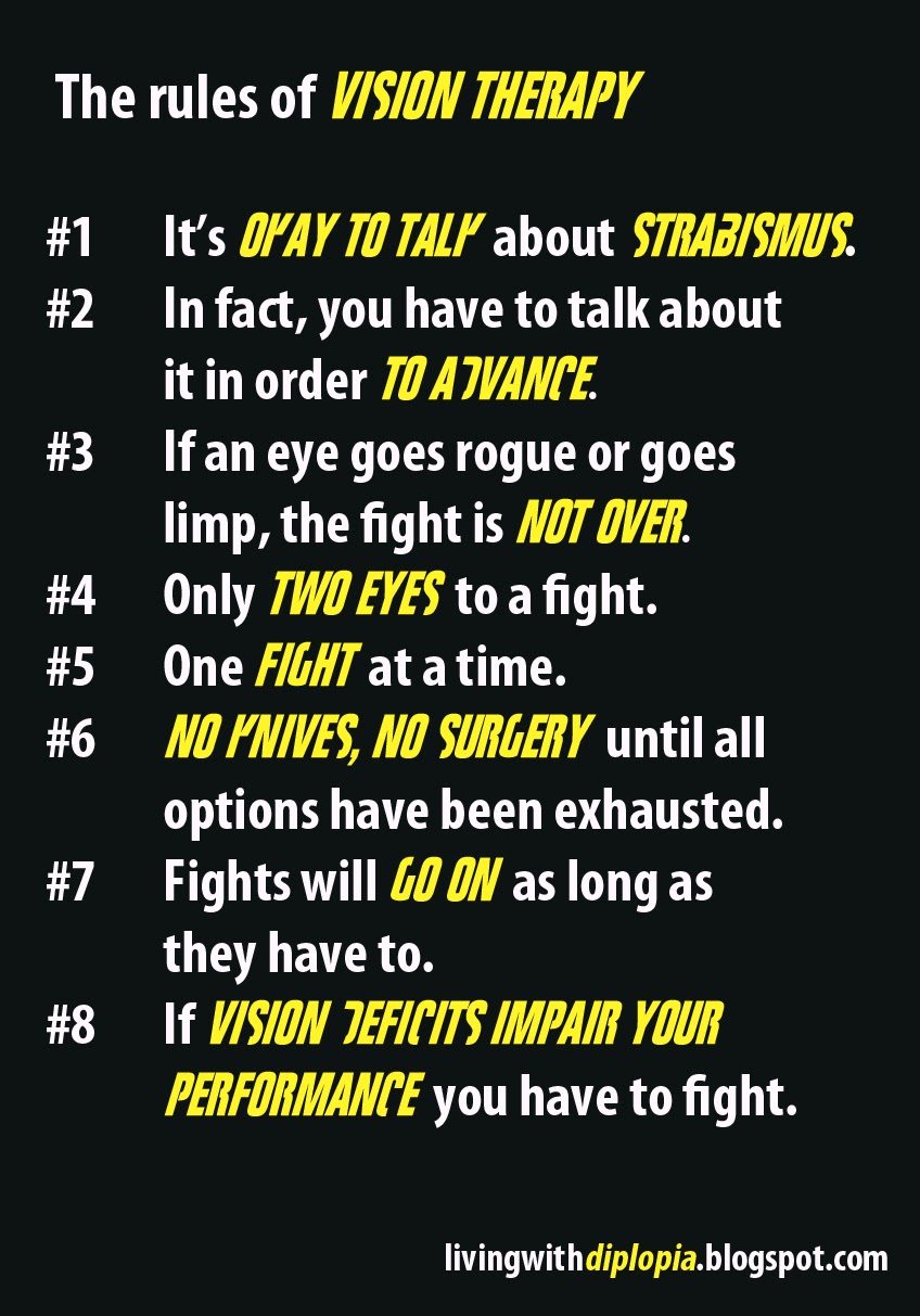 Getting past double vision one day at a time: Vision Therapy Posters