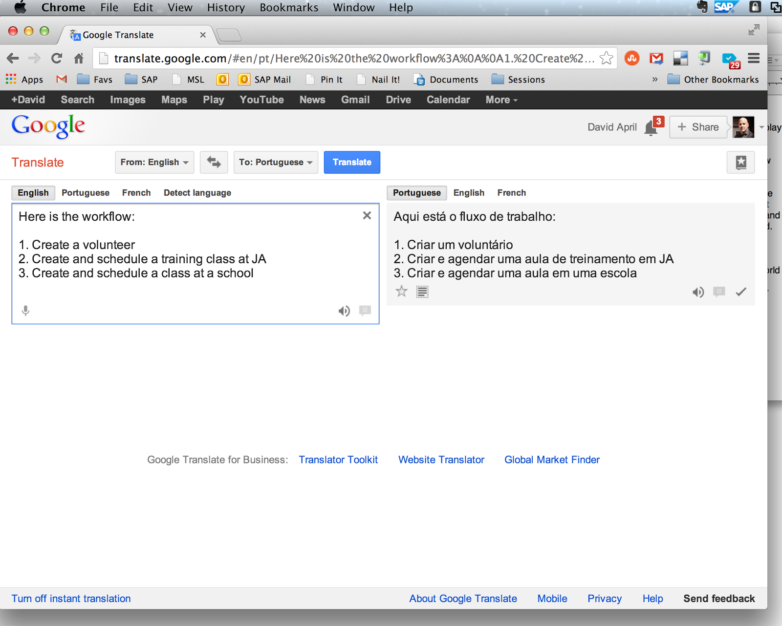 Dave got a Brazilian (job opportunity...)