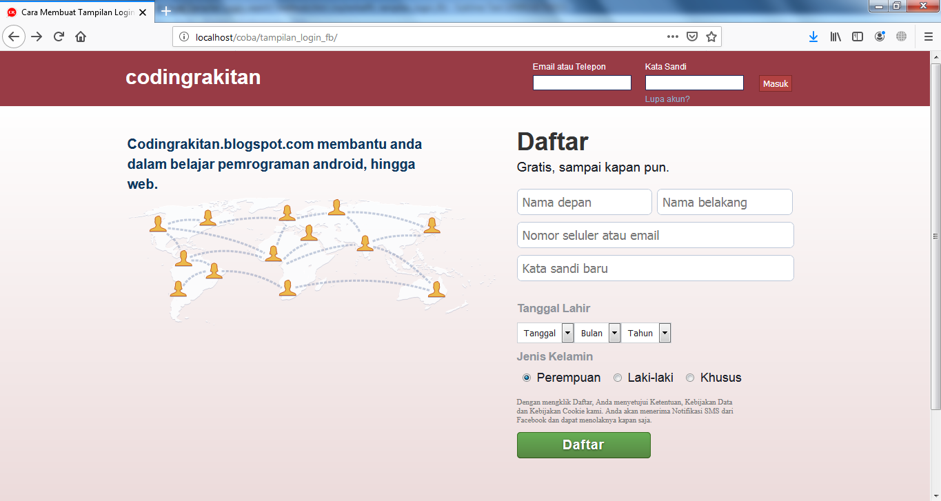 Cara Membuat Tampilan Login seperti Facebook ~ CODING RAKITAN ...