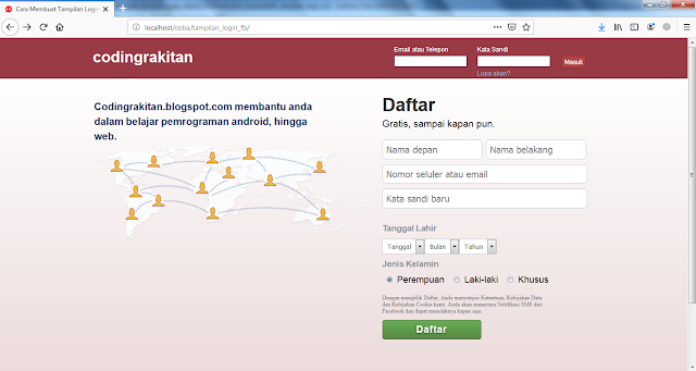 Cara Membuat Tampilan Login seperti Facebook ~ CODING RAKITAN ...