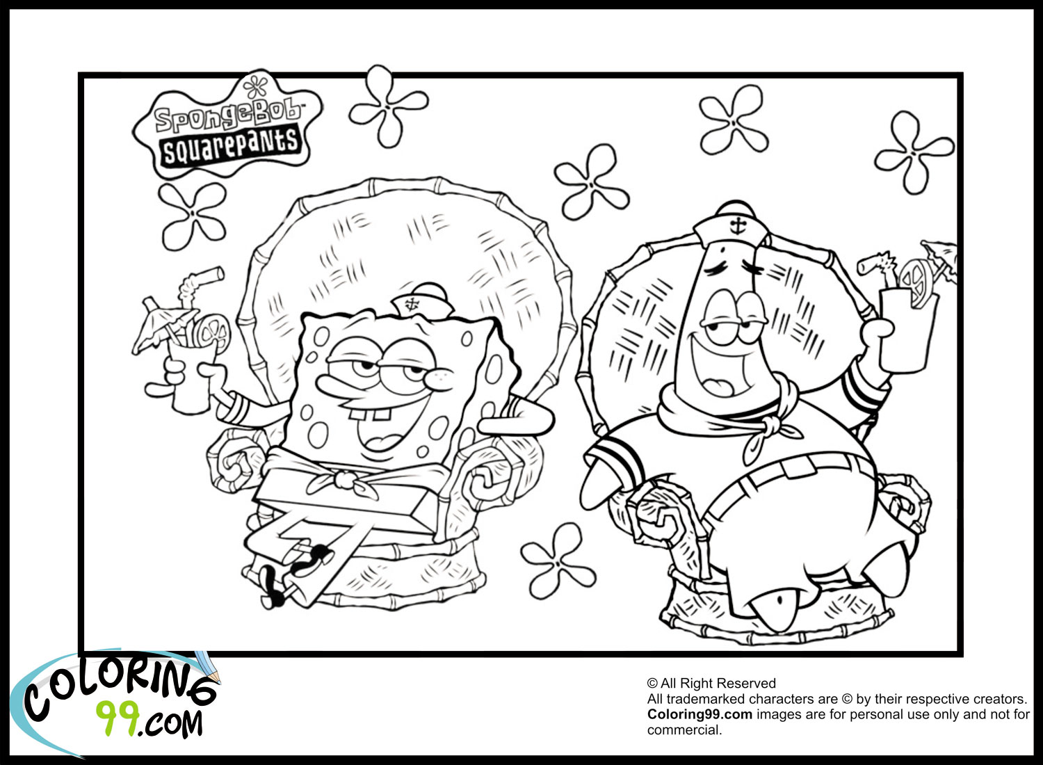 Spongebob Coloring Pages | Team colors