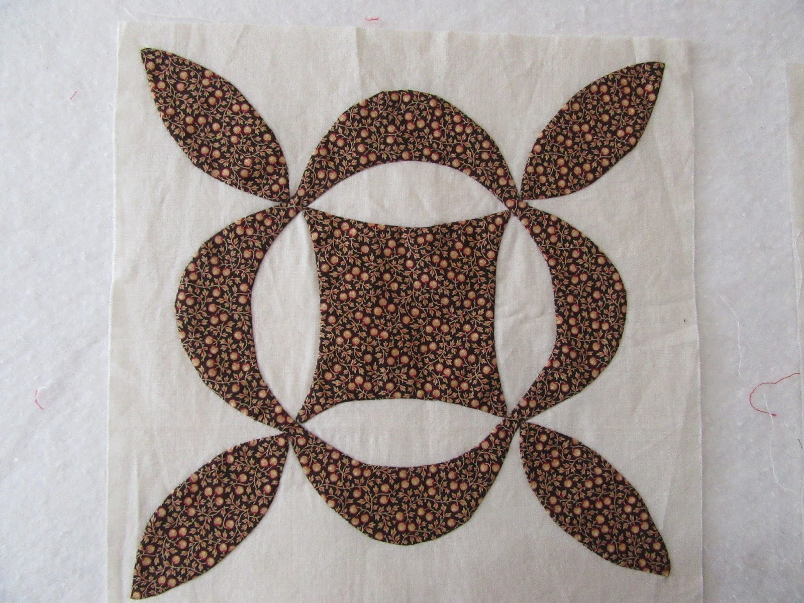 Quilting Morrell at the Farm: Two Completed Applique Blocks