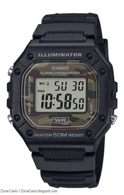Zona Casio: Nuevos Casio W-218 con acabado camo