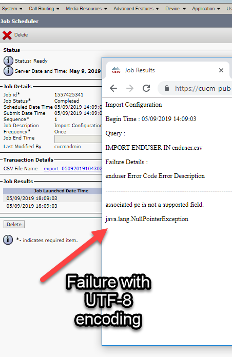 Web Maxtor: Cisco CUCM BAT User Must Change at Next Login PIN option