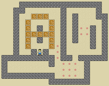 Sokoban: Sokoban lessons - Squares and small diamonds