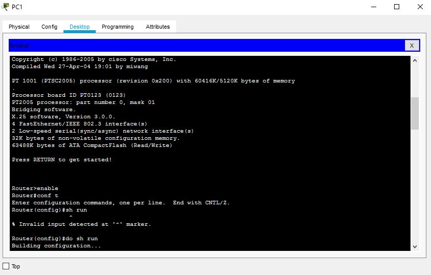 Praktek Jaringan Komputer: Configure Initial Router Settings