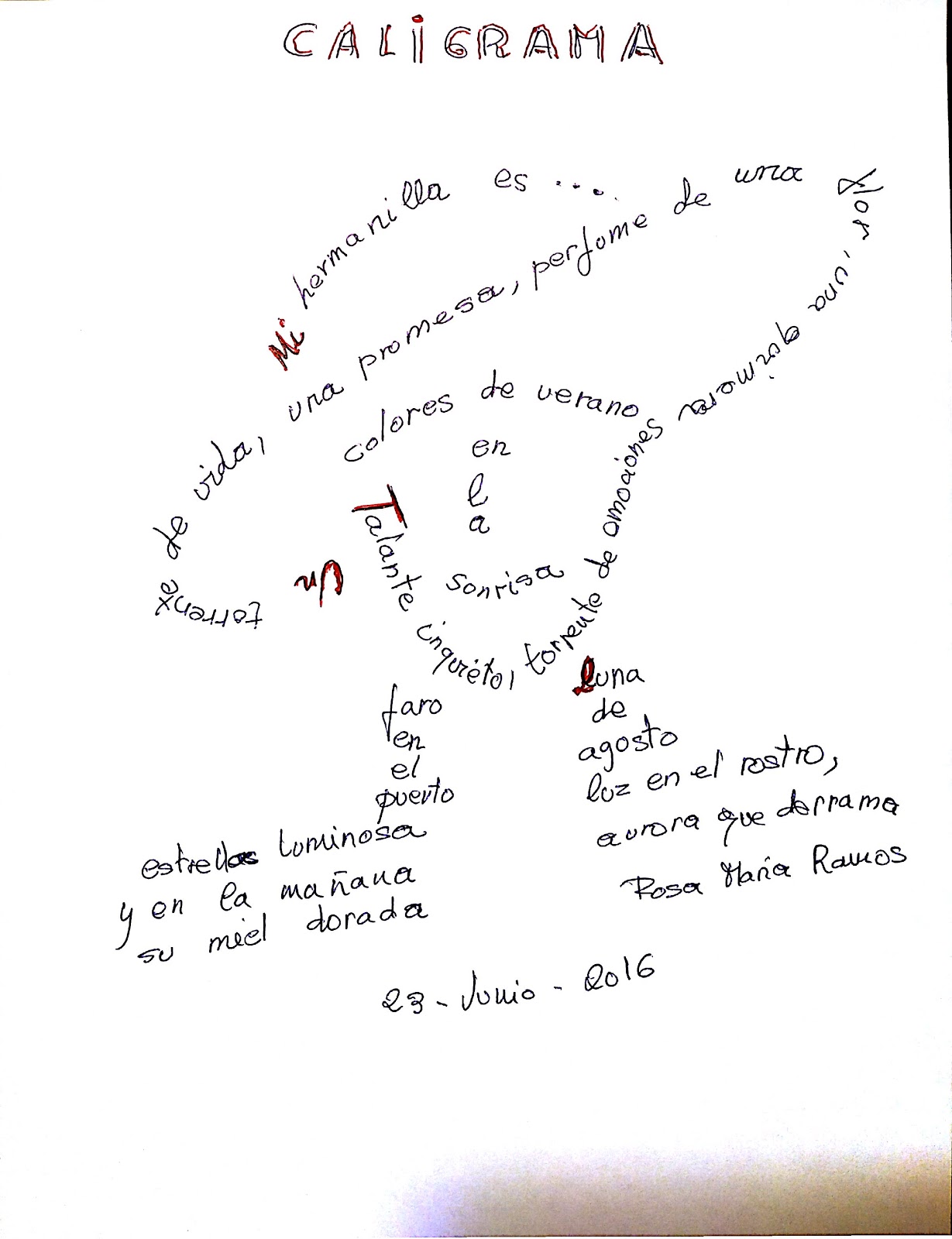 EQUINOCCIO: CALIGRAMA