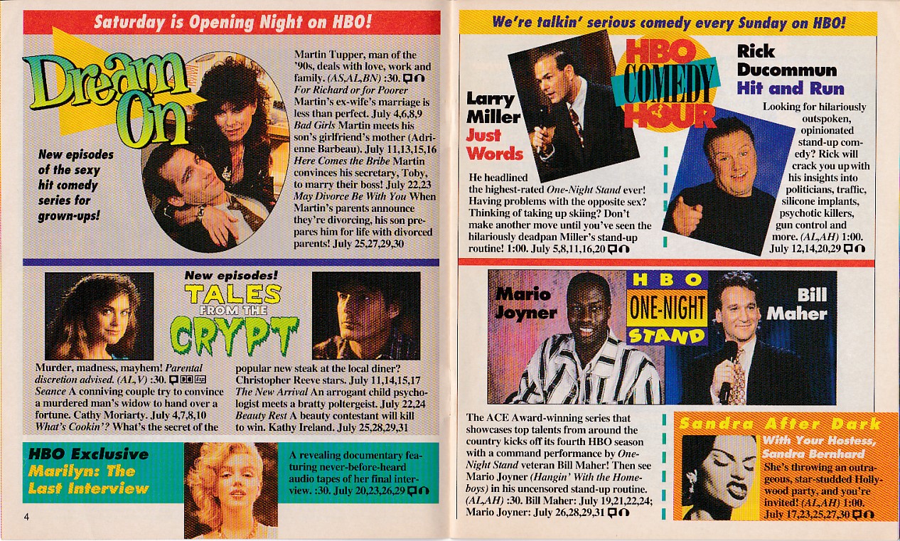 Kirby's Movie Blog: HBO Guide for July 1992