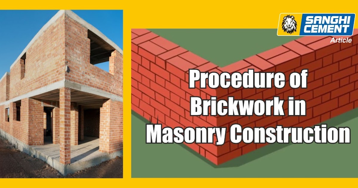 Procedure of Brickwork in Masonry Construction