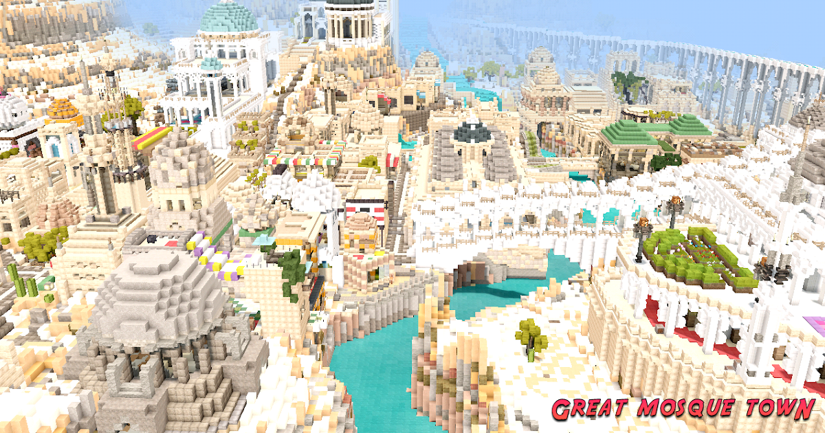 Great Mosque Town - Minecraft BE Map - GAMING BLOG