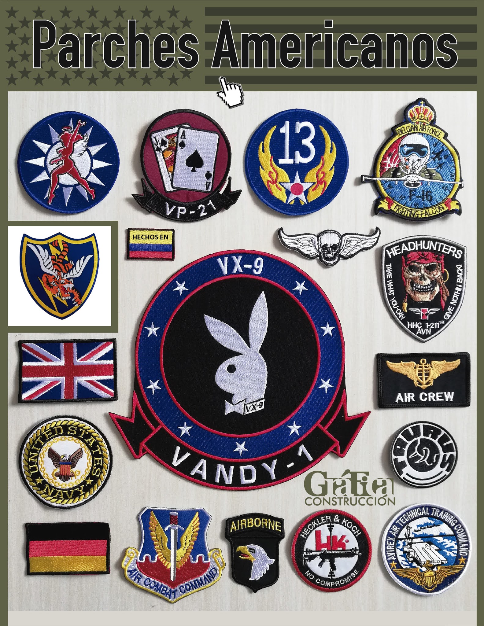 PARCHES AMERICANOS, PARCHES MILITARES, PARCHES TÁCTICOS, TACTICOS