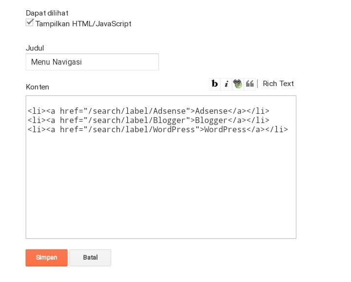 Cara Membuat Menu Navigasi di Template LinkMagz - Bang Feri Blog ...