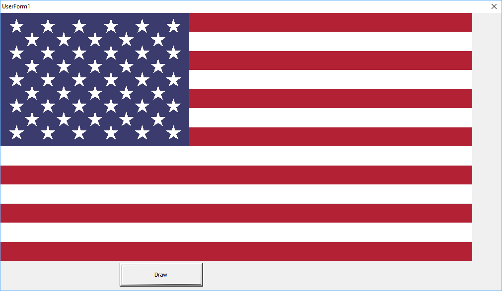 The Excel Development Platform Vba Gdi Usa Stars And Stripes