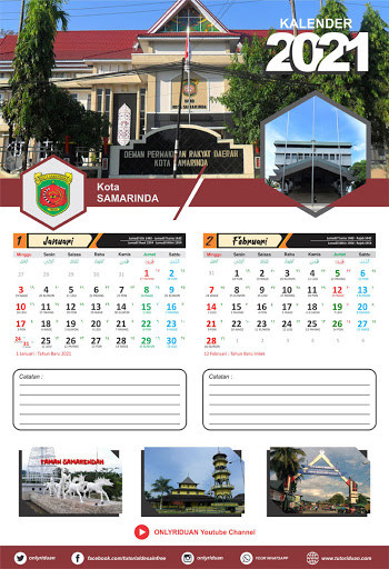 Aneka Model Desain Kalender Dinding 2021 (Free CDR) - TUTORiduan.com