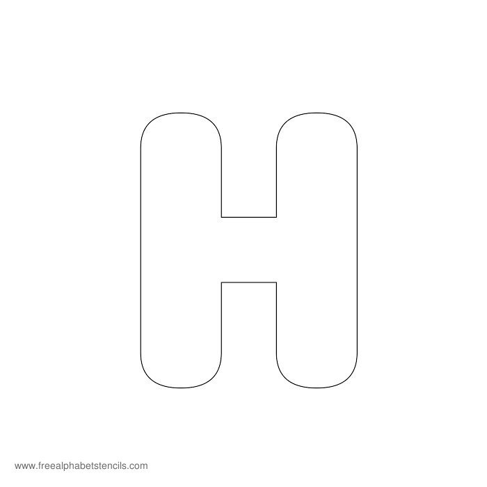 Printable Letter Stencils H - Letter Format