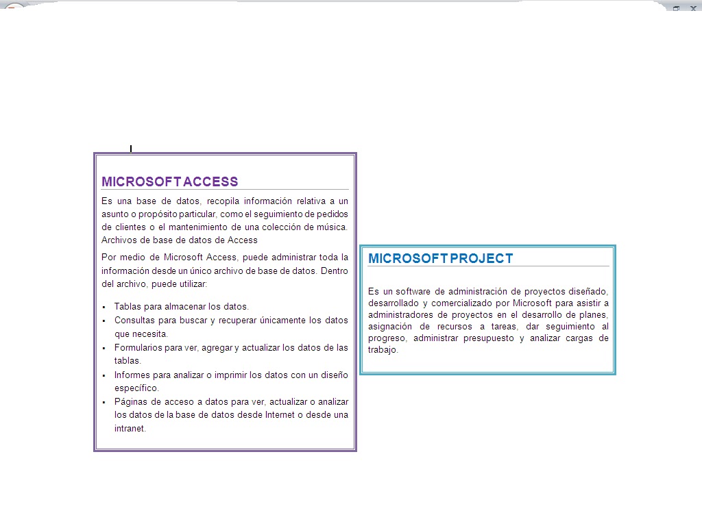 SISTEMAS DE INFORMACIÓN GERENCIAL: MICROSOFT ACCESS , MICROSOFT PROJECT