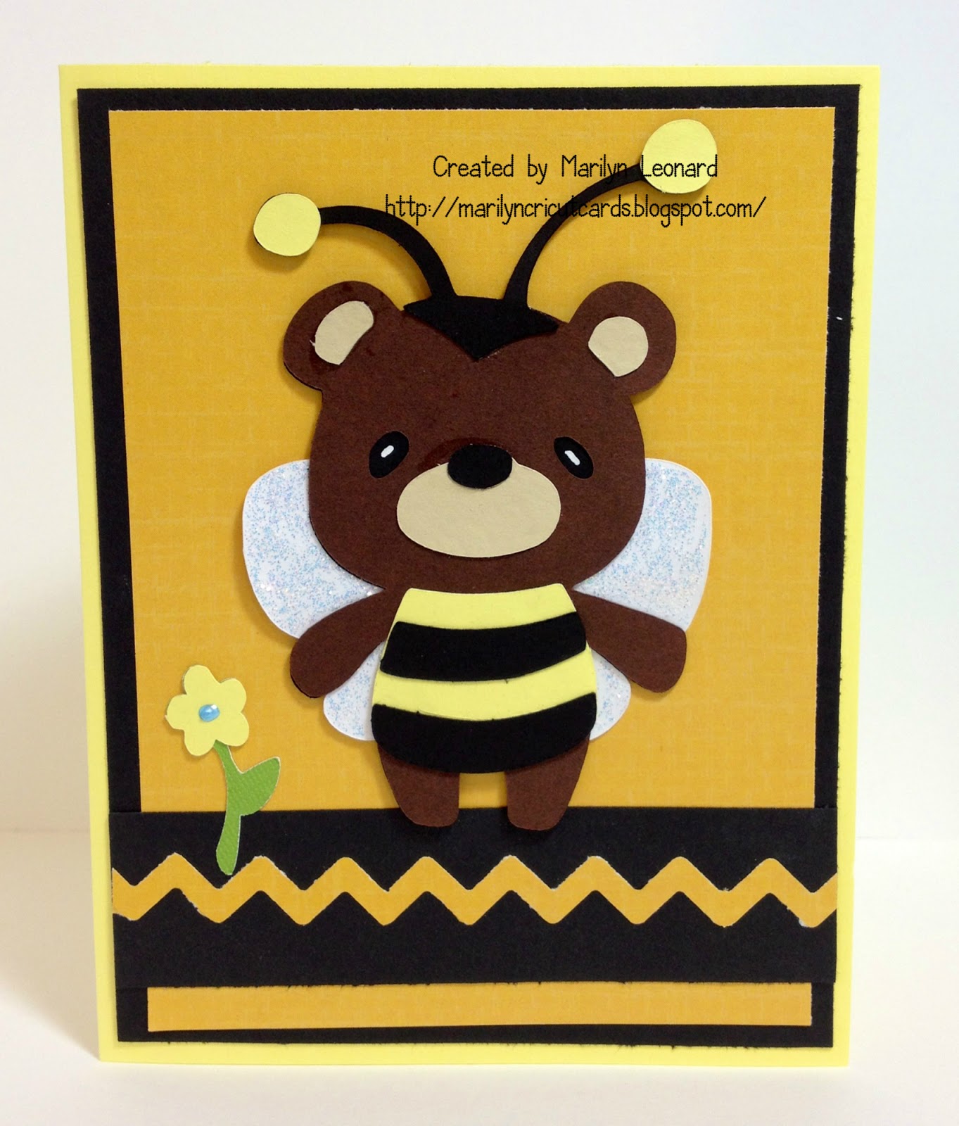 ~ Marilyn's Cricut Cards ~: Teddy Bear Parade - Bee