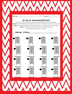 Treble in the Classroom: B A G Recorder Fingering Chart Composition