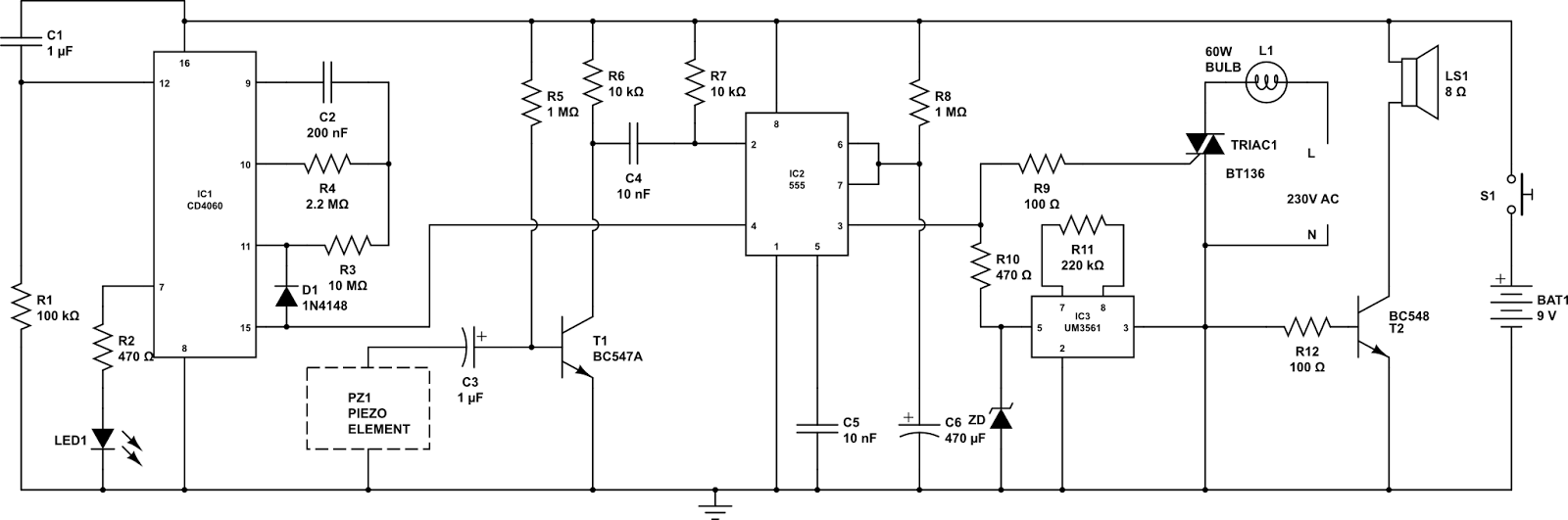 Shutter Guard Circuit ~ ELECTRONICS PROJECTS