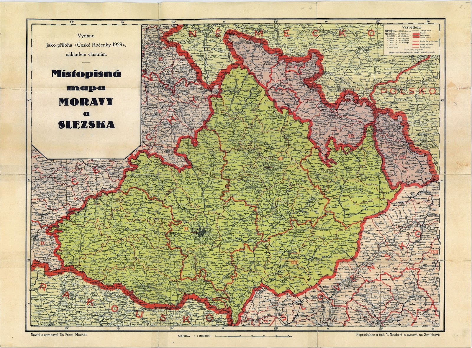 Moravská orlice: František Machát, Místopisná mapa Moravy a Slezska ...