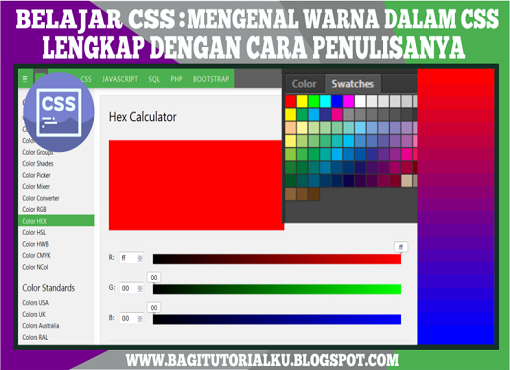 Belajar CSS : Mengenal Warna Yang Digunakan Dalam CSS Dan Cara ...