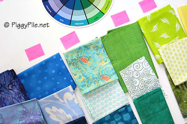 Piggy Pile: Tutorial - Fabric Color Wheel
