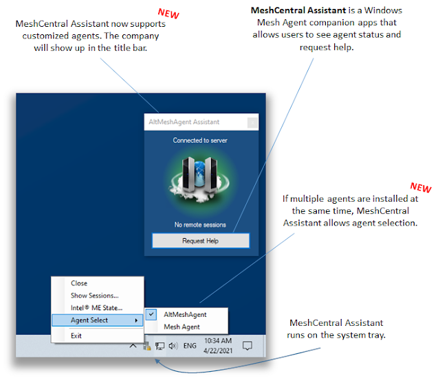 MeshCentral - Assistant Image + Multi-Agent, SSH Terminal, Wake, Customization