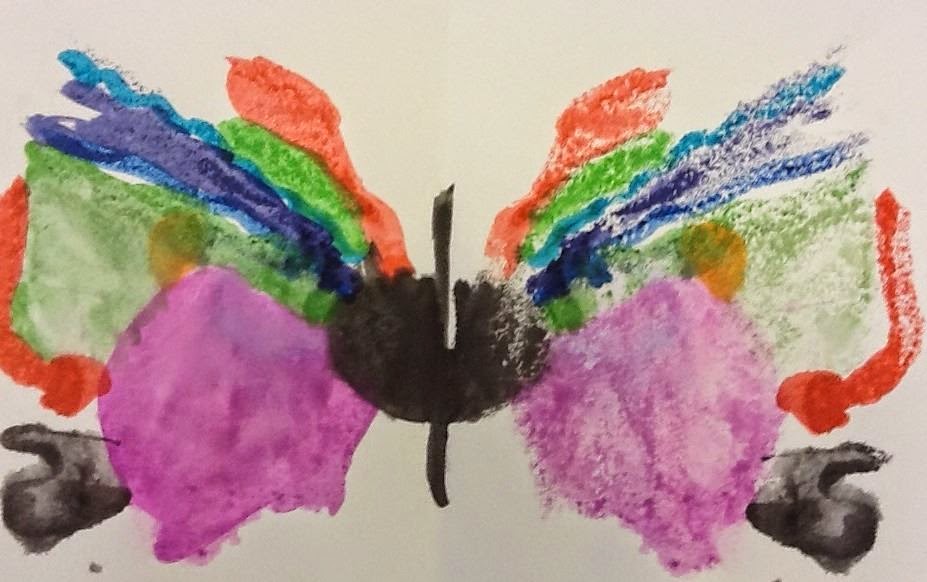 Into The Woods Road Art Studio: Symmetrical Insects Monoprints