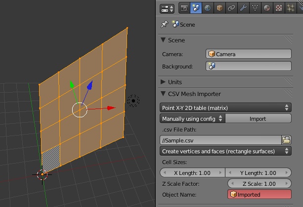 A Script To Import A Csv File And Create Meshes For Blender 25x Or Later Python Support