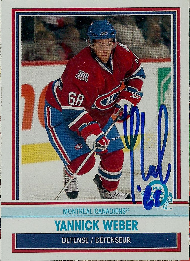 Hell's Valuable Collectibles: Yannick Weber: Two Autographed Cards