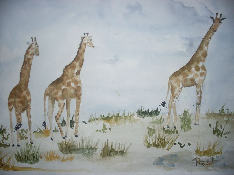 Aquarellen van Renate: animals
