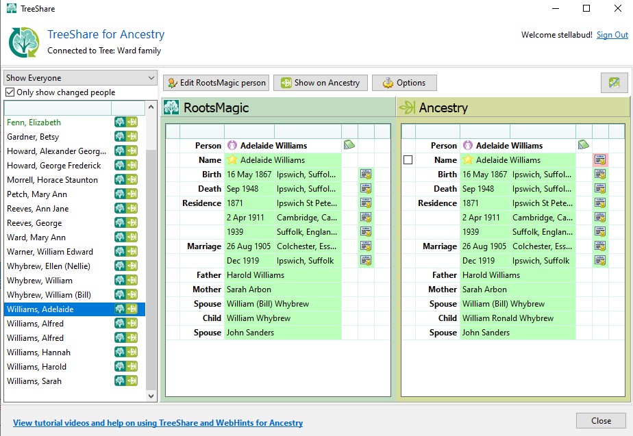 CLOGS AND CLIPPERS: Keeping online and offline family trees in sync