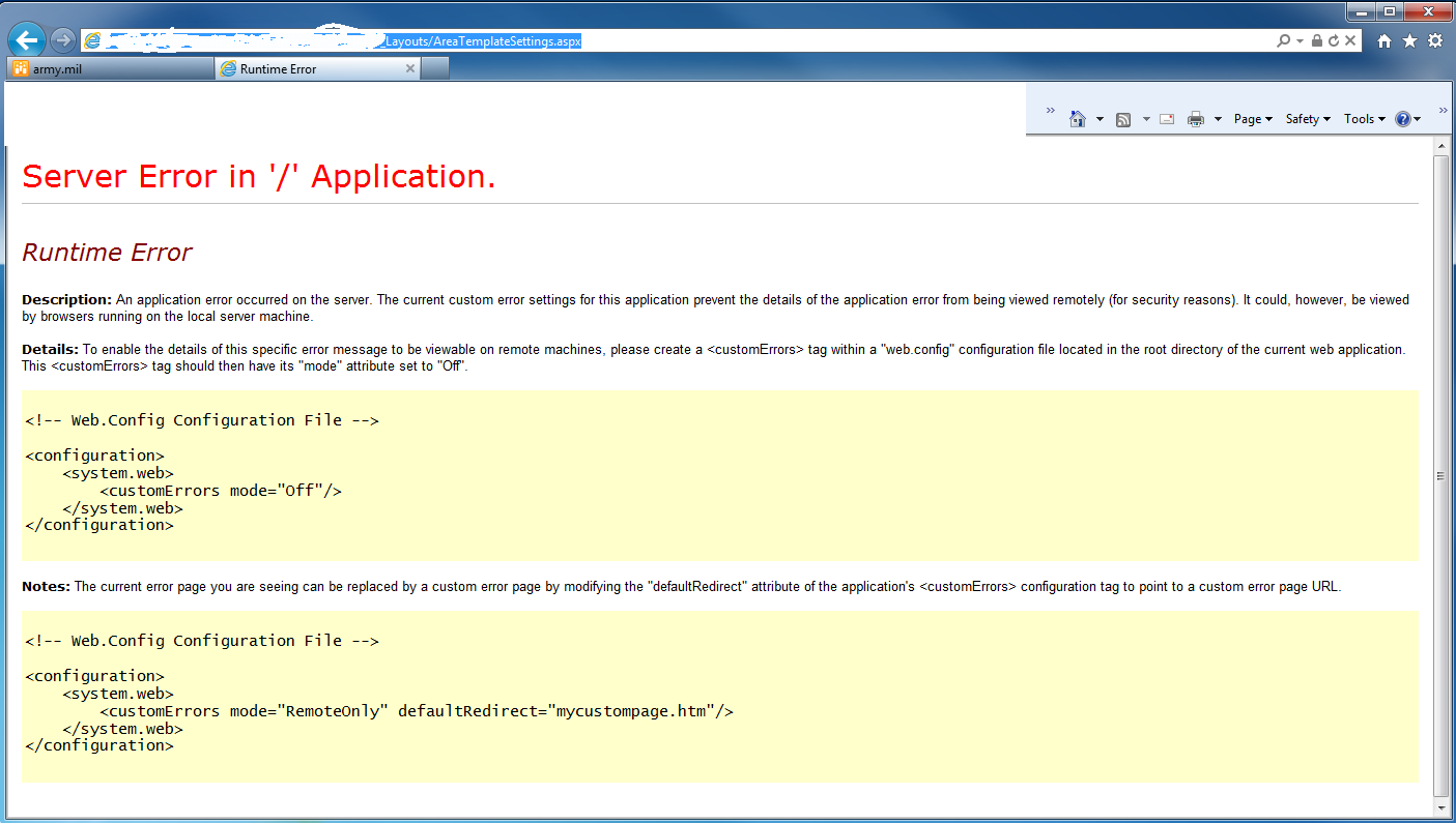 Sharepoint Evangelist Server Error In ‘ Application When You Open Page Layouts And Site