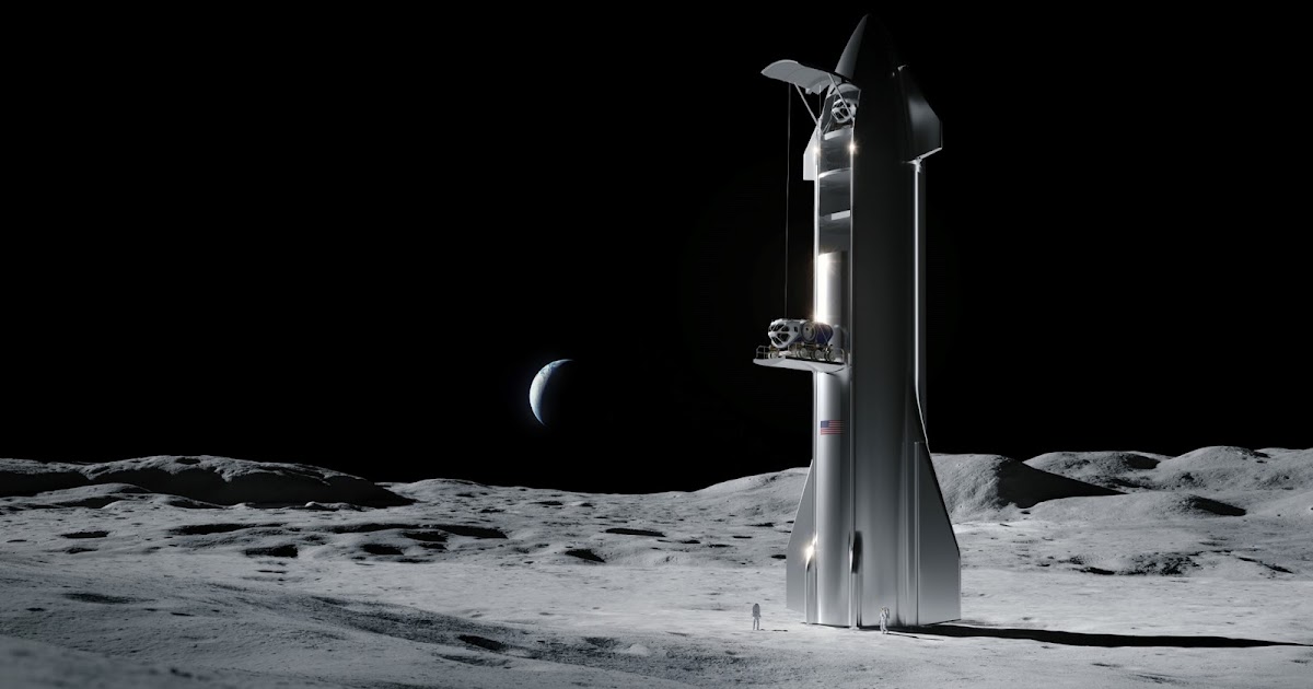 HD quality official render of SpaceX cargo Starship unloading on the ...