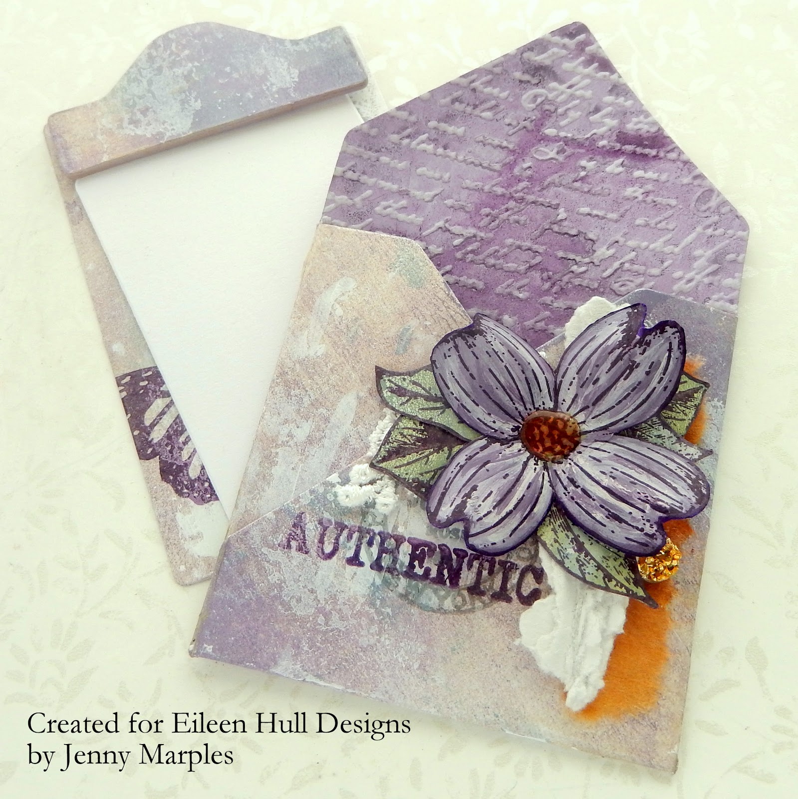 Pushing The Right Buttons: Floral Collage Gift Folder for Eileen Hull ...