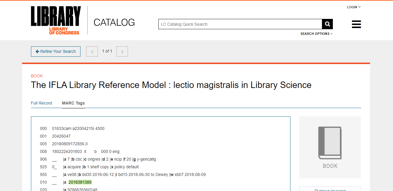 IFLA Library Reference Model (LRM)