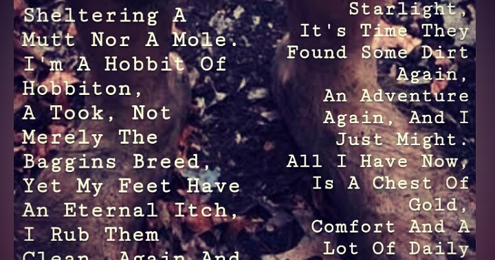 POEM : The Hobbit With Itchy Feet - There and Back Again