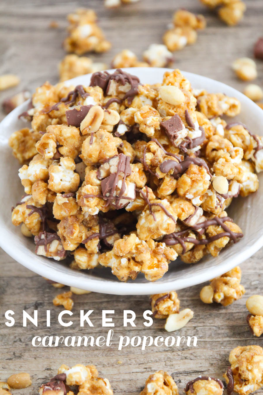 Snickers Caramel Popcorn + 29 Rockstar Popcorn Recipes! - The Baker ...