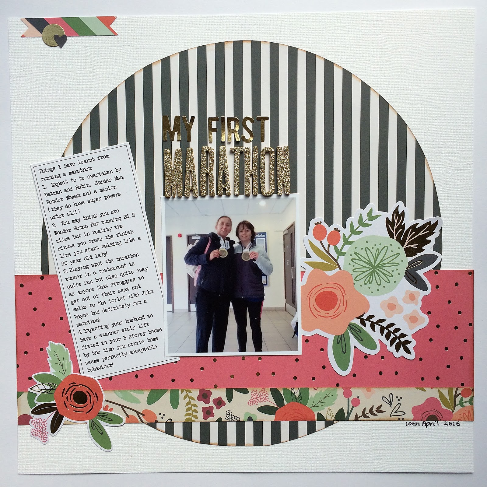 Lynsey's Place: My First Marathon Scrapbook Layout ..........
