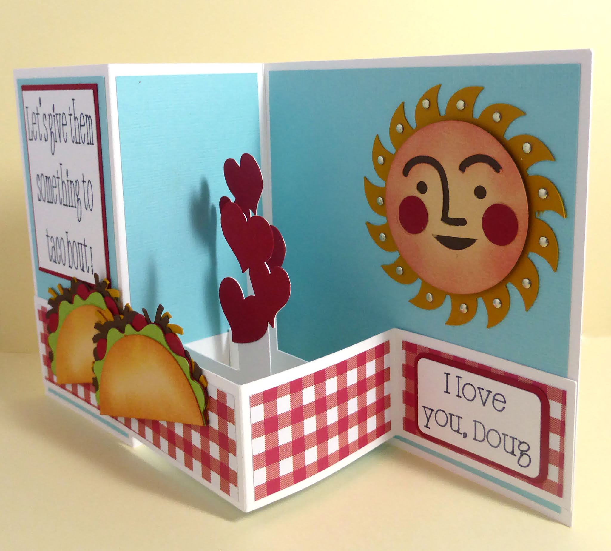 Pink Panoply: Let's Taco Bout Heart Day - Pop-Up-Box-Card Valentine