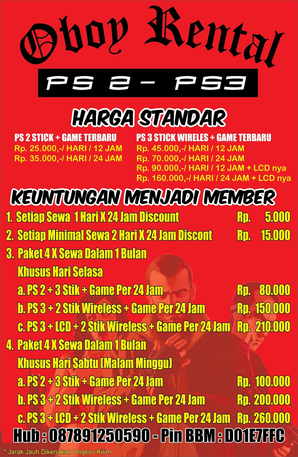 Rental PS2/3/4 Termurah bandung