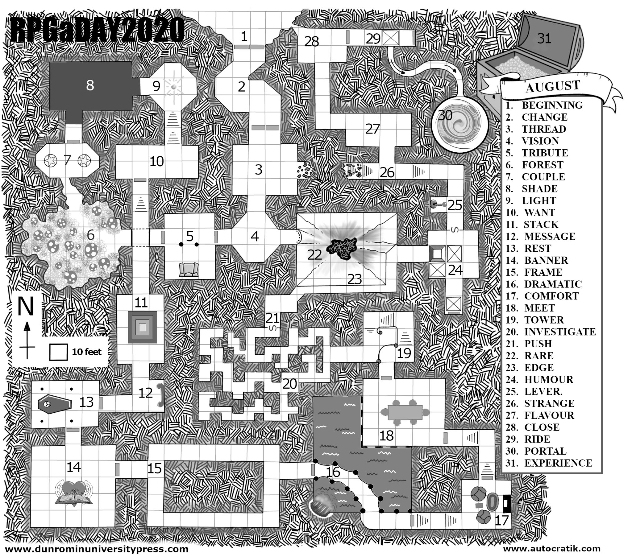 Lapidary Ossuary: RPGaDAY2020 - Dungeon Map Key