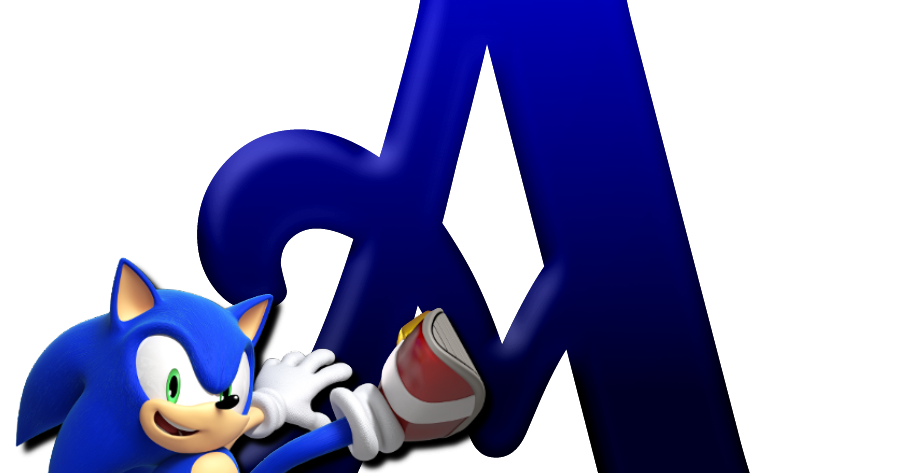 M. Michielin Alphabets: SONIC THE HEDGEHOG BLUE GLASS FONT (OURIÇO ...