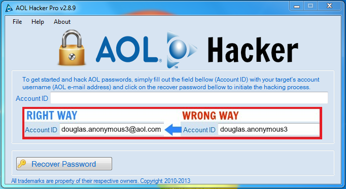 Hack Tools - All Hack Tools Working Now: AOL Hacker Pro 3.9.4 2013-2014