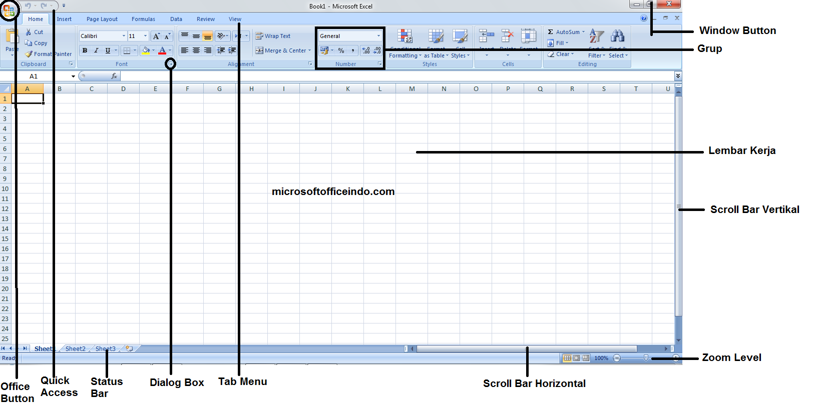 Mengenal Fungsi Area Kerja di Microsoft Excel - Blogger Toraja