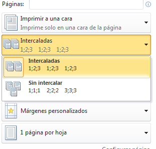OPCIONES DE IMPRESIÓN