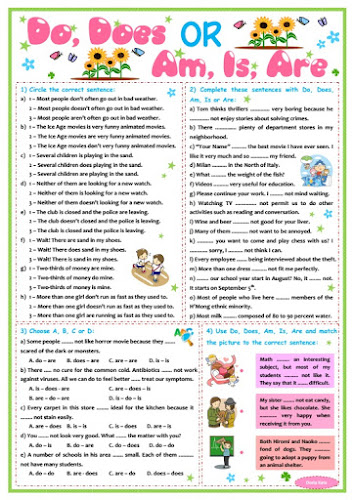 Ozela Kate: Worksheet for Children and Beginner - Auxiliary Verbs - Do ...