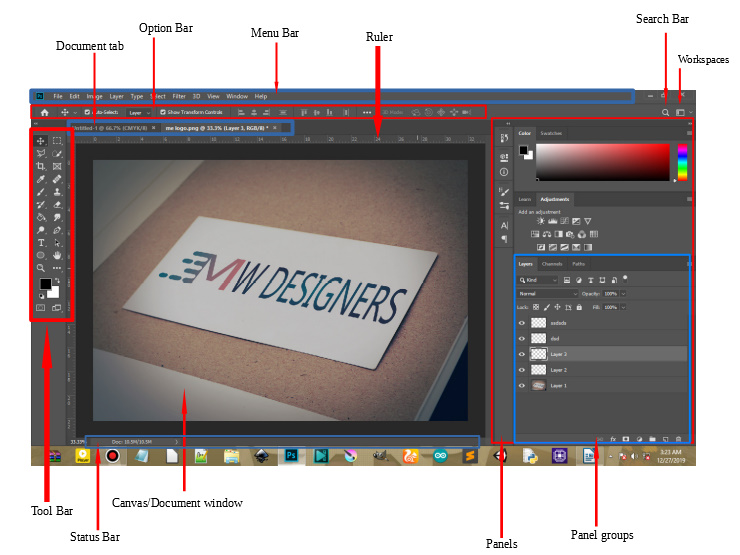 Photoshop tutorials: Photoshop user interface