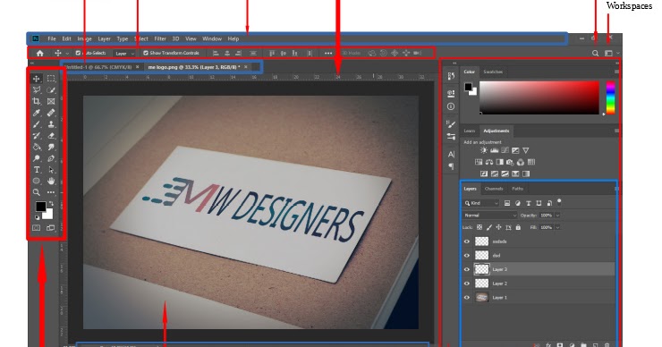 Photoshop tutorials: Photoshop user interface