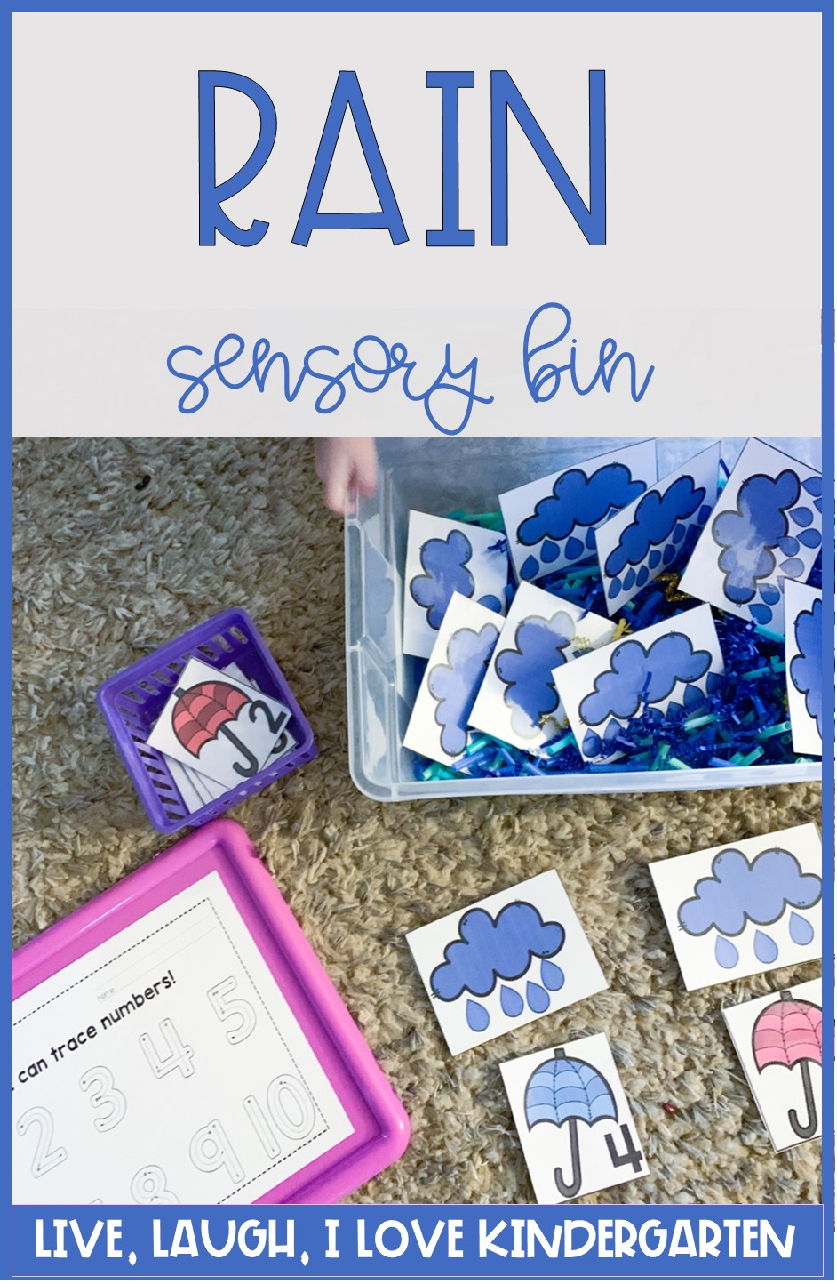 Then Today It Is Cold And Rainy Which Was Perfect For A Rain Storm Sensory Bin